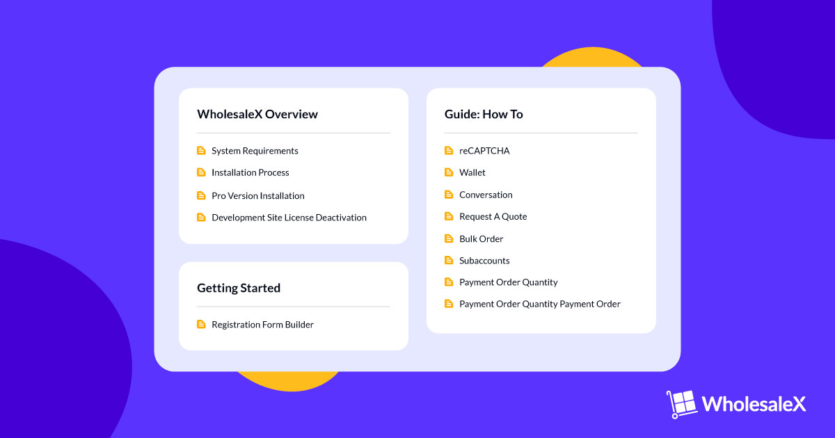 WholesaleX Documentation